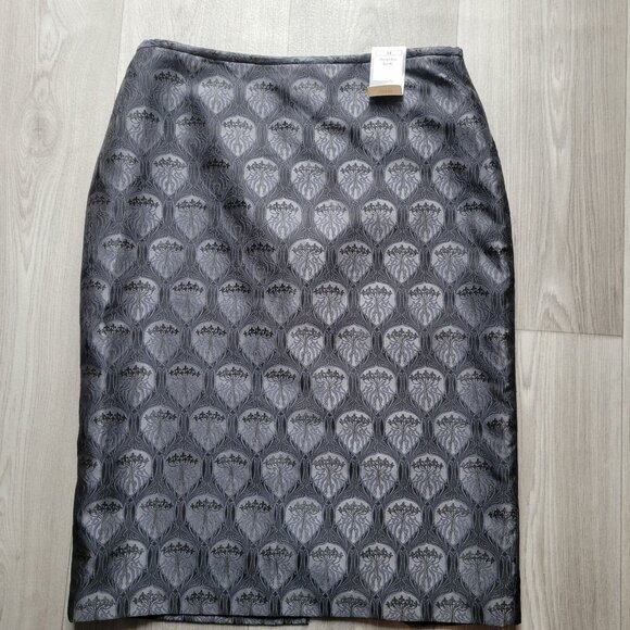 next | Skirts | Next Womens Pencil Skirt Size 4 Length Floral Jacquard ...